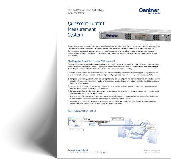 Quiescent Current Measurement - Gantner Instruments